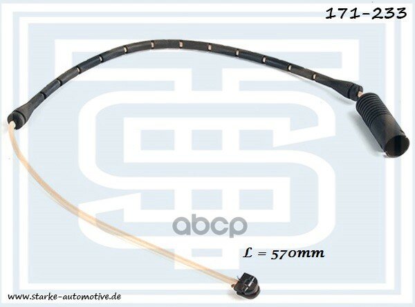 Датчик износа тормозных колодок_BMW E38 (725tds-740iL) --11.2001 L=570mm передний/34351182064 34351182064 STARKE арт. 171233