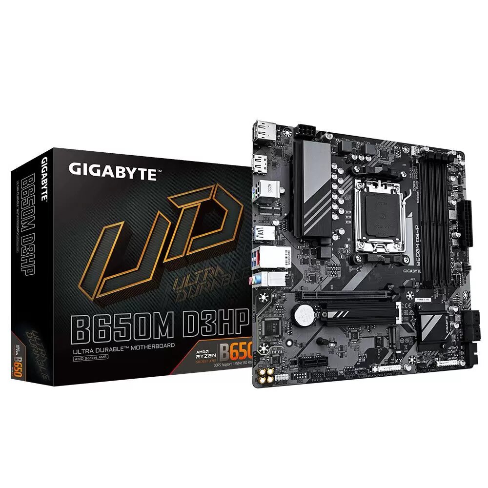 Материнская плата GIGABYTE B650M D3HP AM5, B650, 4хDDR5, mATX, 2хDP/HDMI