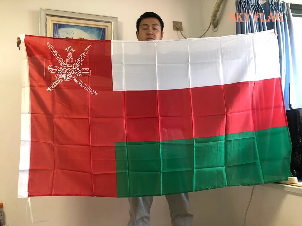 Флаг страны, флаг Омана, 90X150 см, подвесной полиэстер, флаг Омана, супер поли, футбольный флаг, украшение для дома и улицы