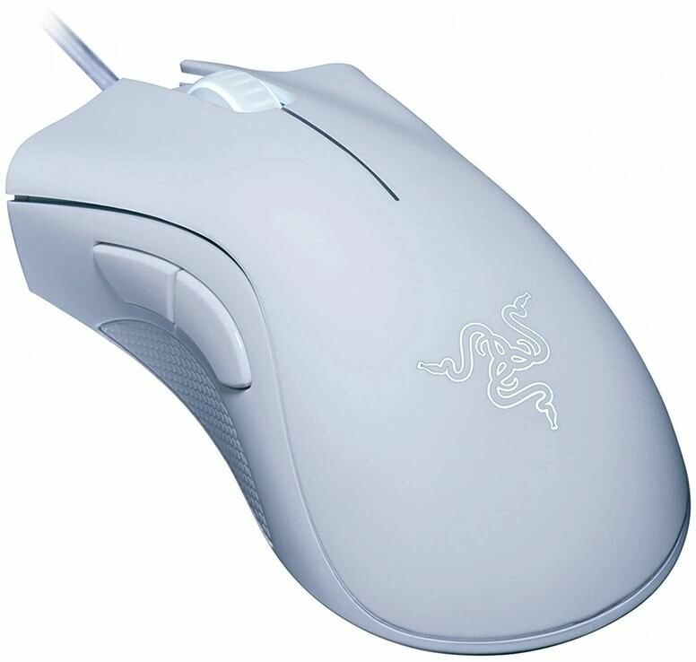 Компьютерная мышь Razer DeathAdder Essential белая, оптическая 6400dpi USB 5but (RZ01-03850200-R3C1)