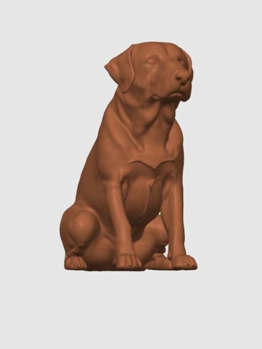 Эксклюзив! Ростовая статуэтка собаки - Лабрадор-ретривер (10 см, коричневый металлик) - Верный друг, подарок, талисман