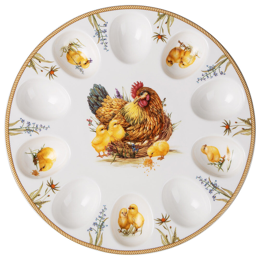 Блюдо для 10 яиц lefard sunday 25 см KSG-85-2096