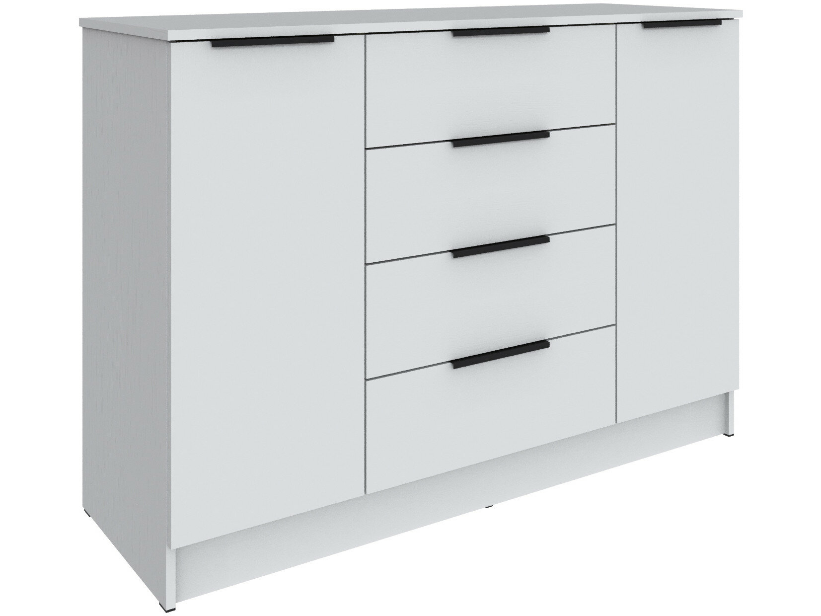 Комод для спальни с ящиками для хранения (1,31), Белый (ЛДСП)