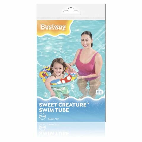10 шт. Надувной круг для плавания, диаметр 56 см, 3-6 лет, до 60 кг, BESTWAY, 36013