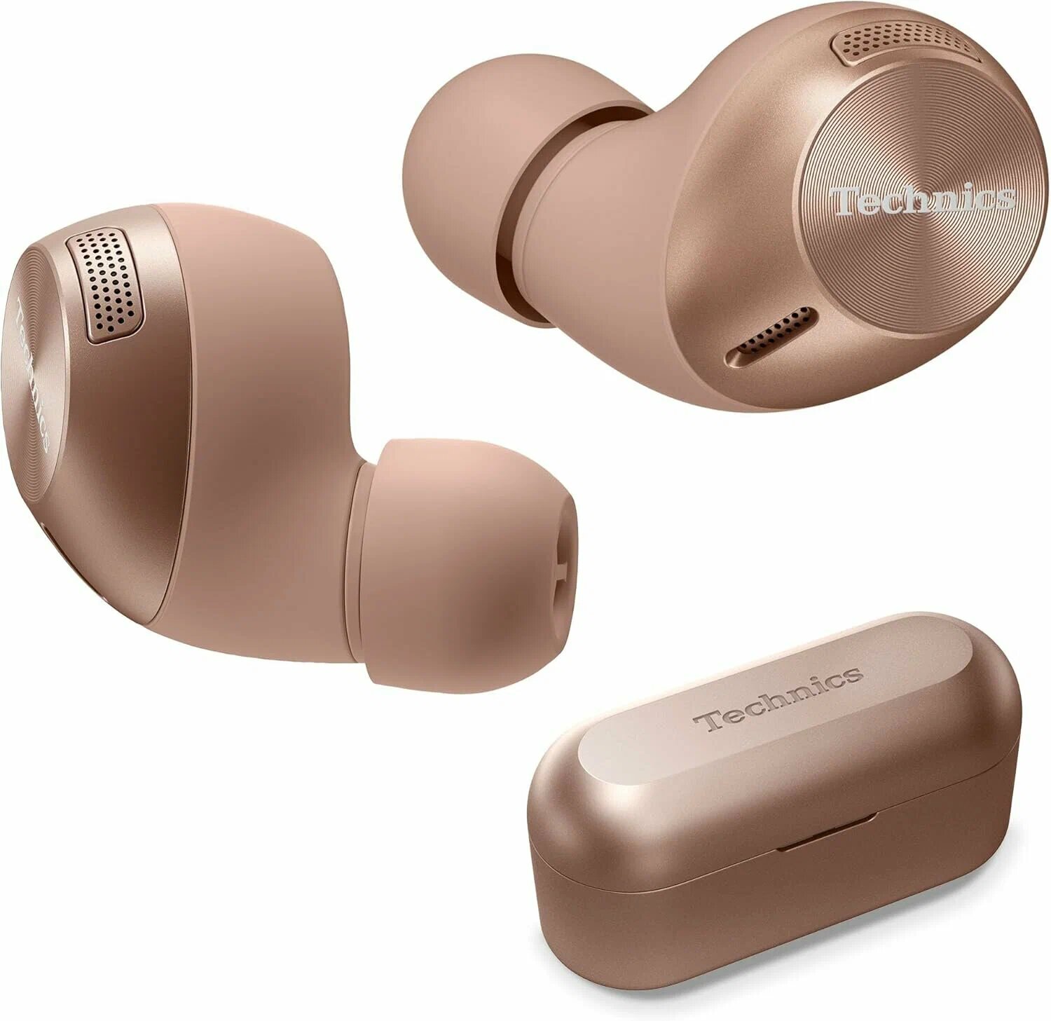 Наушники Technics EAH-AZ40M2 – Беспроводные TWS-наушники с активным шумоподавлением (ANC) и влагозащитой, Розовое золото