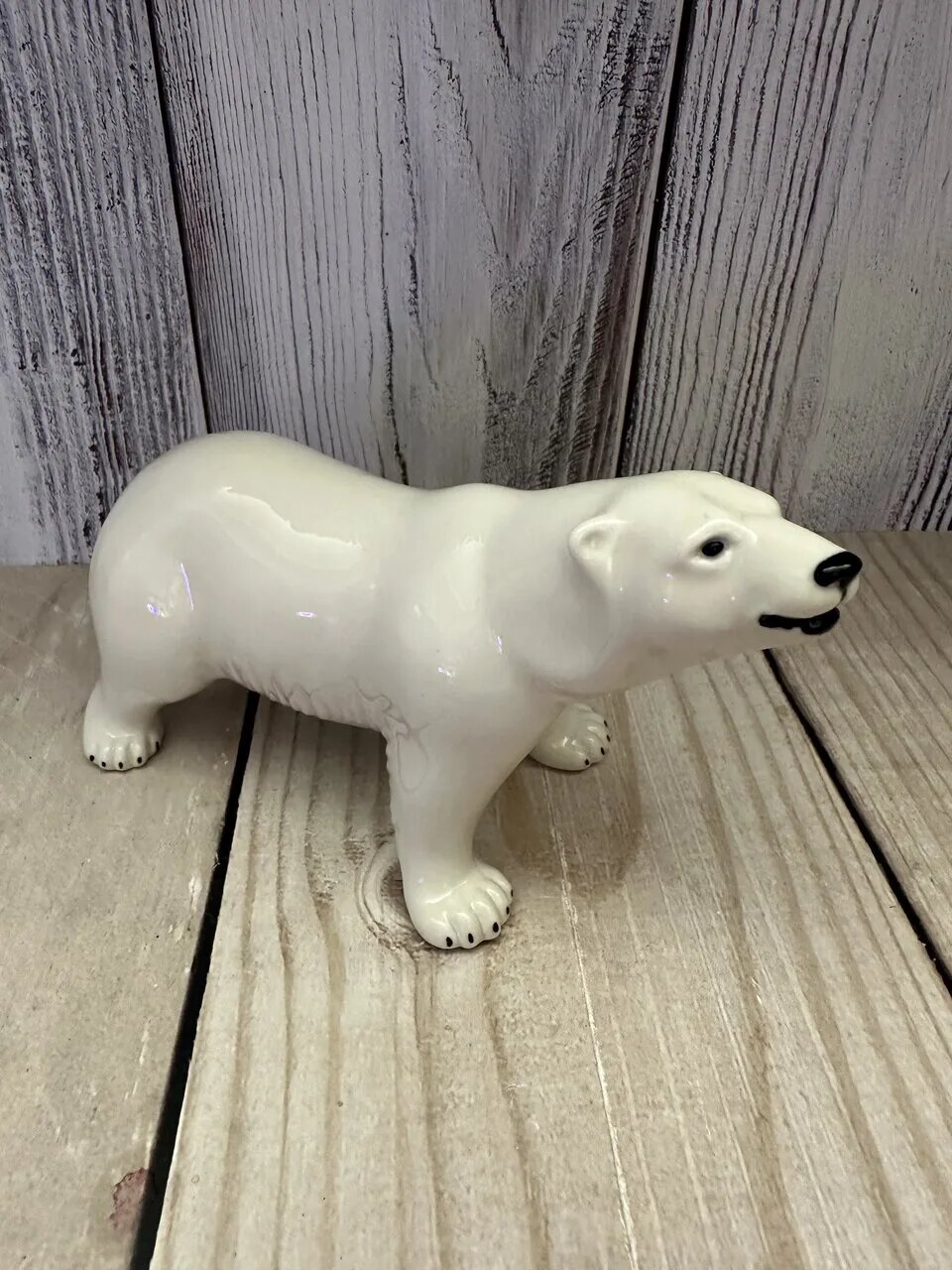 Статуэтка Белый Мишка Фарфор Афз Великолепная