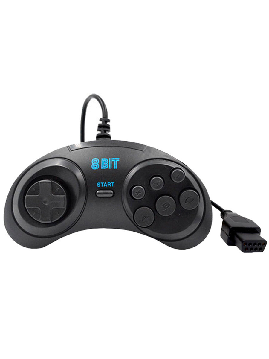 Проводной джойстик 8 bit (форма 16 bit) 9 Pin (узкий разъём) Black