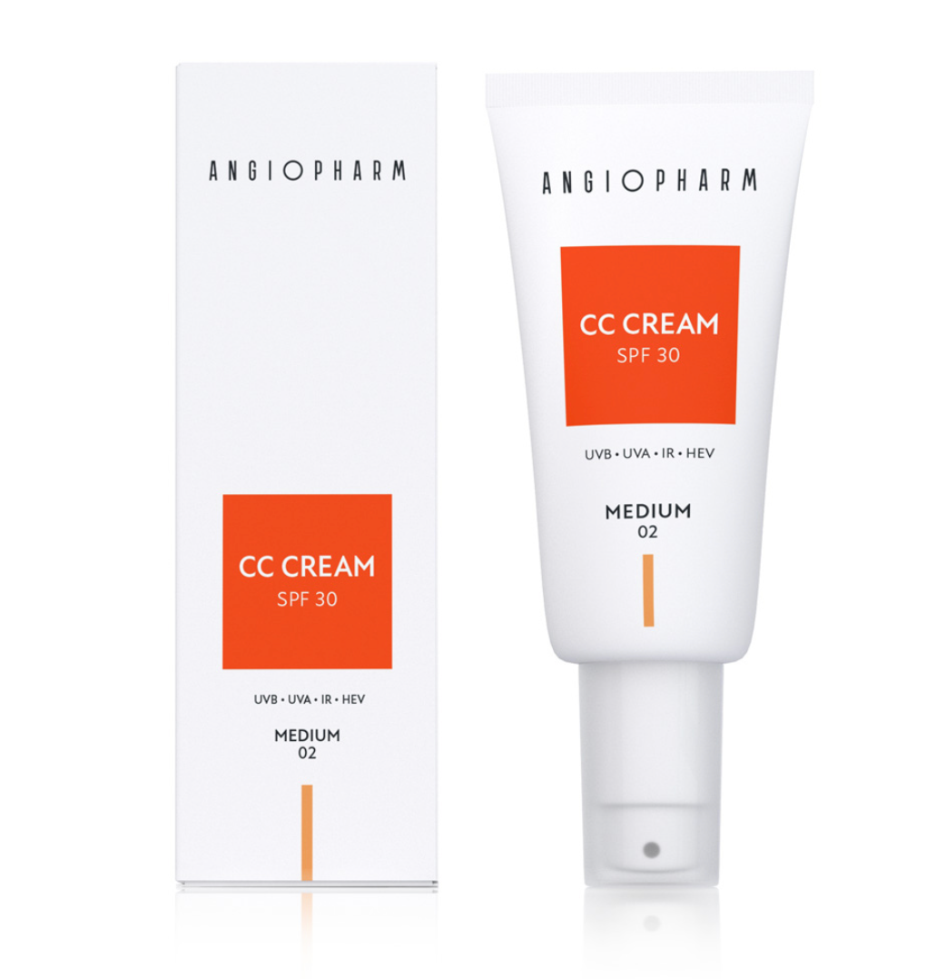 СС-крем Ангиофарм SPF 30 Medium 02, с УФ-фильтрами, увлажняющий, для всех типов кожи, 30 мл