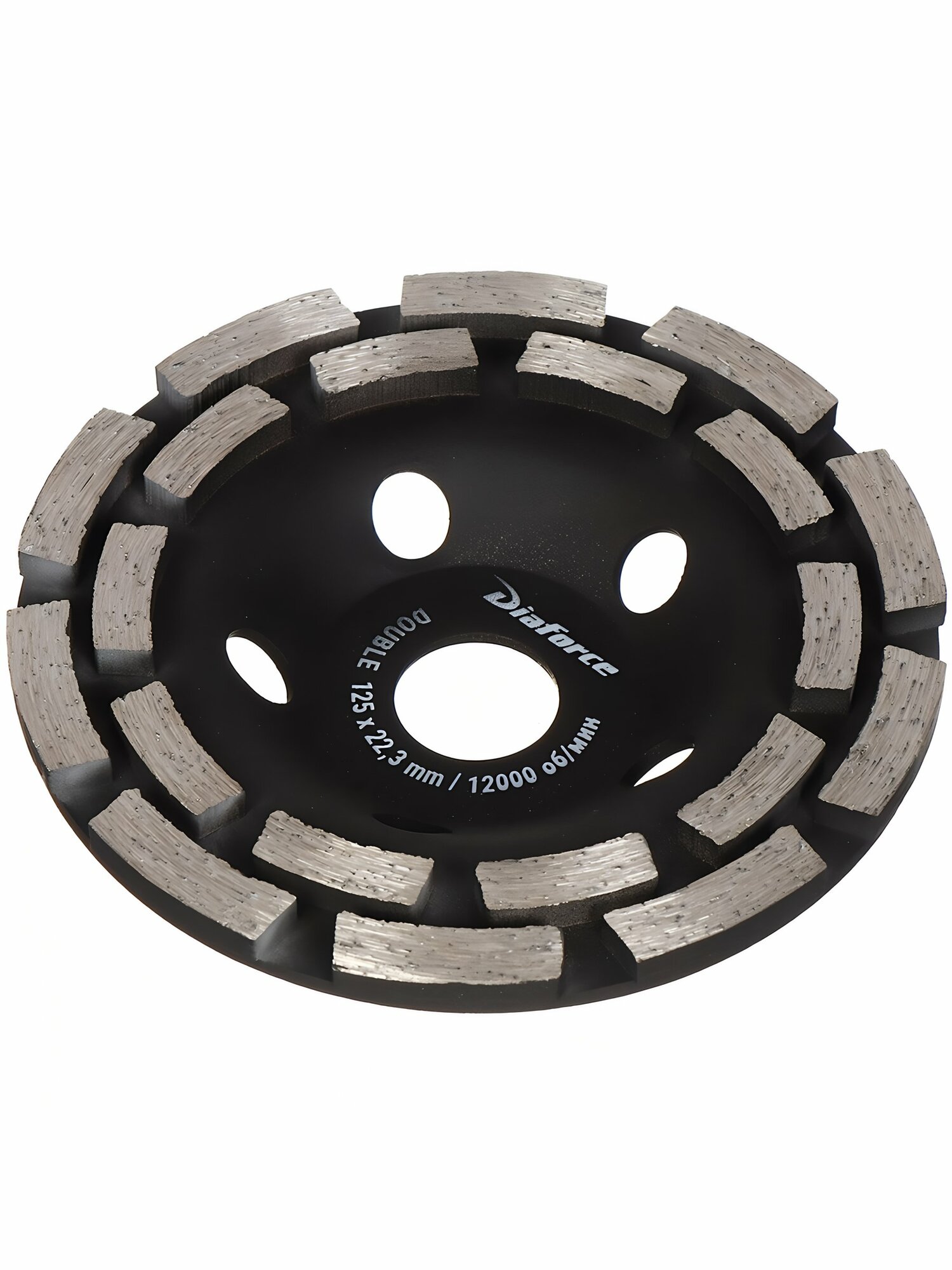 Чашка шлифовальная Diaforce, Double, 125 мм, алмазная двухрядная, 520002