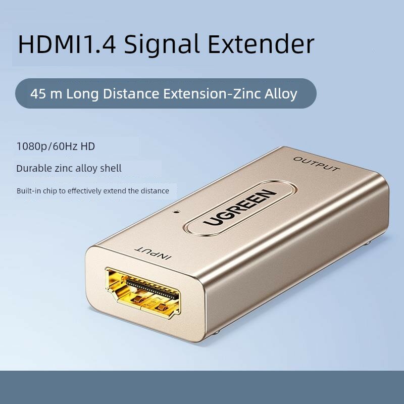 HDMI 1.4 1080P 60Hz 45м Кабельный Расширитель для ТВ, ПК, Проектора с Цинковым Сплавом Корпуса, Соединитель 0.5м