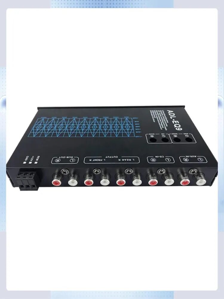 Auto Square 9-Полосный Графический Эквалайзер, Цифровой Автомобильный Аудиоусилитель, Эквалайзер + Регулируемый Фильтр