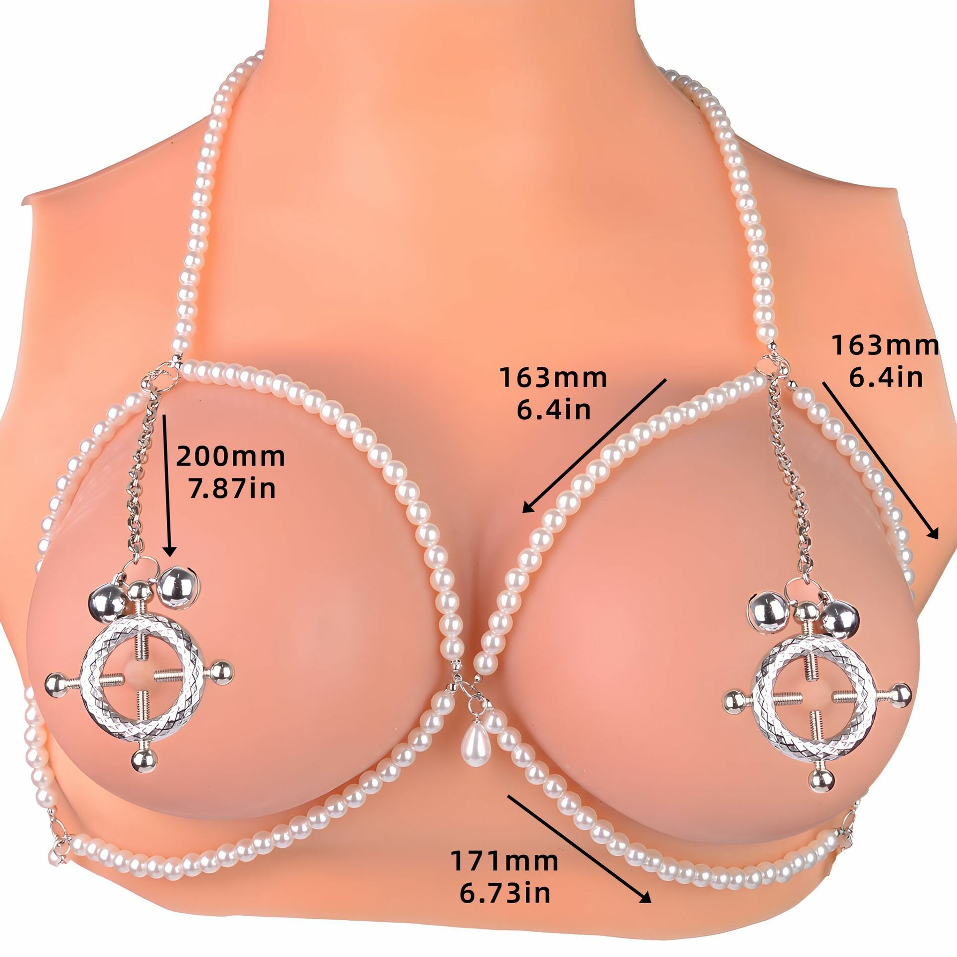 QKKQ металлический колокольчик носик молочный зажим молочный цепочка мужской и женский секс-флирт секс-игрушки для