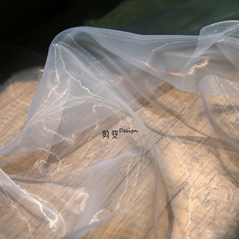Водостойкая органза, прозрачная тонкая мягкая сетчатая ткань для свадебных платьев, дизайнерская ткань для ханьфу и