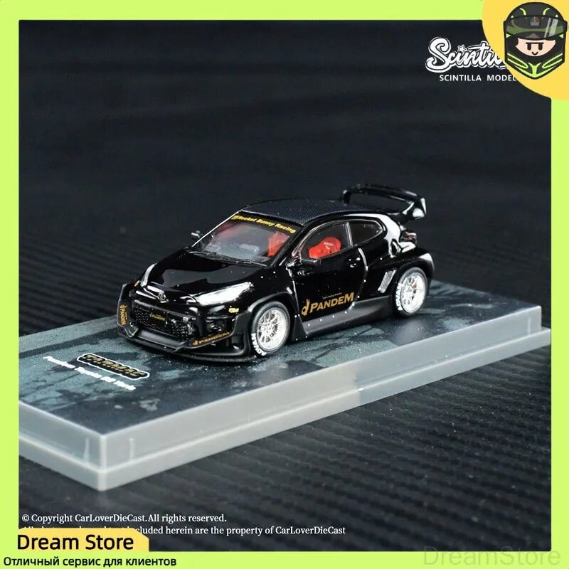 Машинка Tarmac works 1/64 Pandem Toyota GR Yaris Black - ROAD64 Литой под давлением автомобильной модели