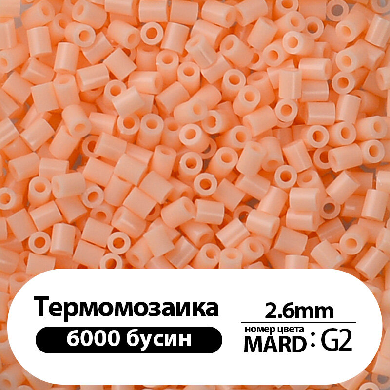 Термомозаика - набор для творчества. 1цвета, G2, который вы можете выбрать самостоятельно, Фасоль с одной веточкой 2,6 мм,6000 зерен.