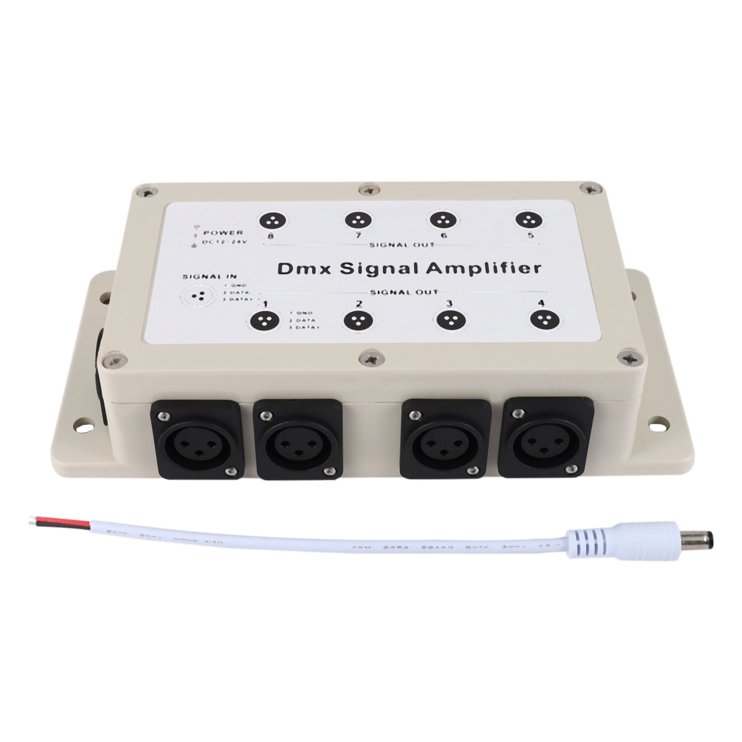Усилитель сигнала контроллера светодиодов DMX DMX512 с выходом 8 каналов DC12-24 В