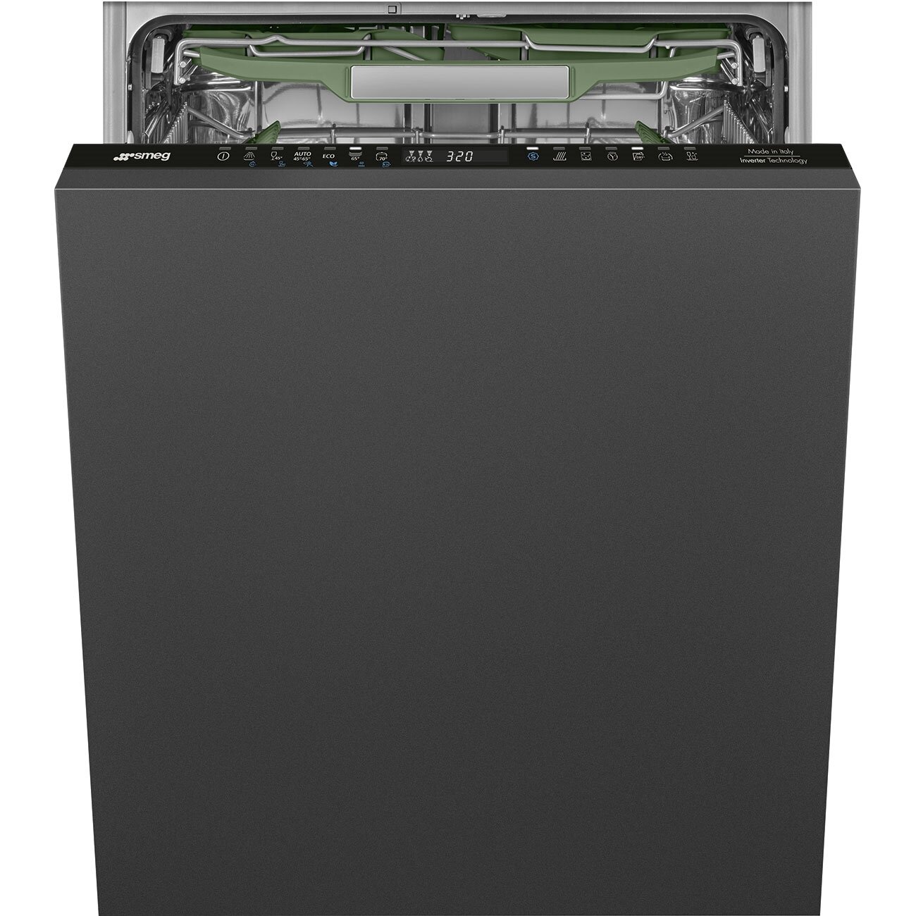 Встраиваемая посудомоечная машина Smeg STL7324AQL, 14 программ, LED-дисплей, система AquaStop