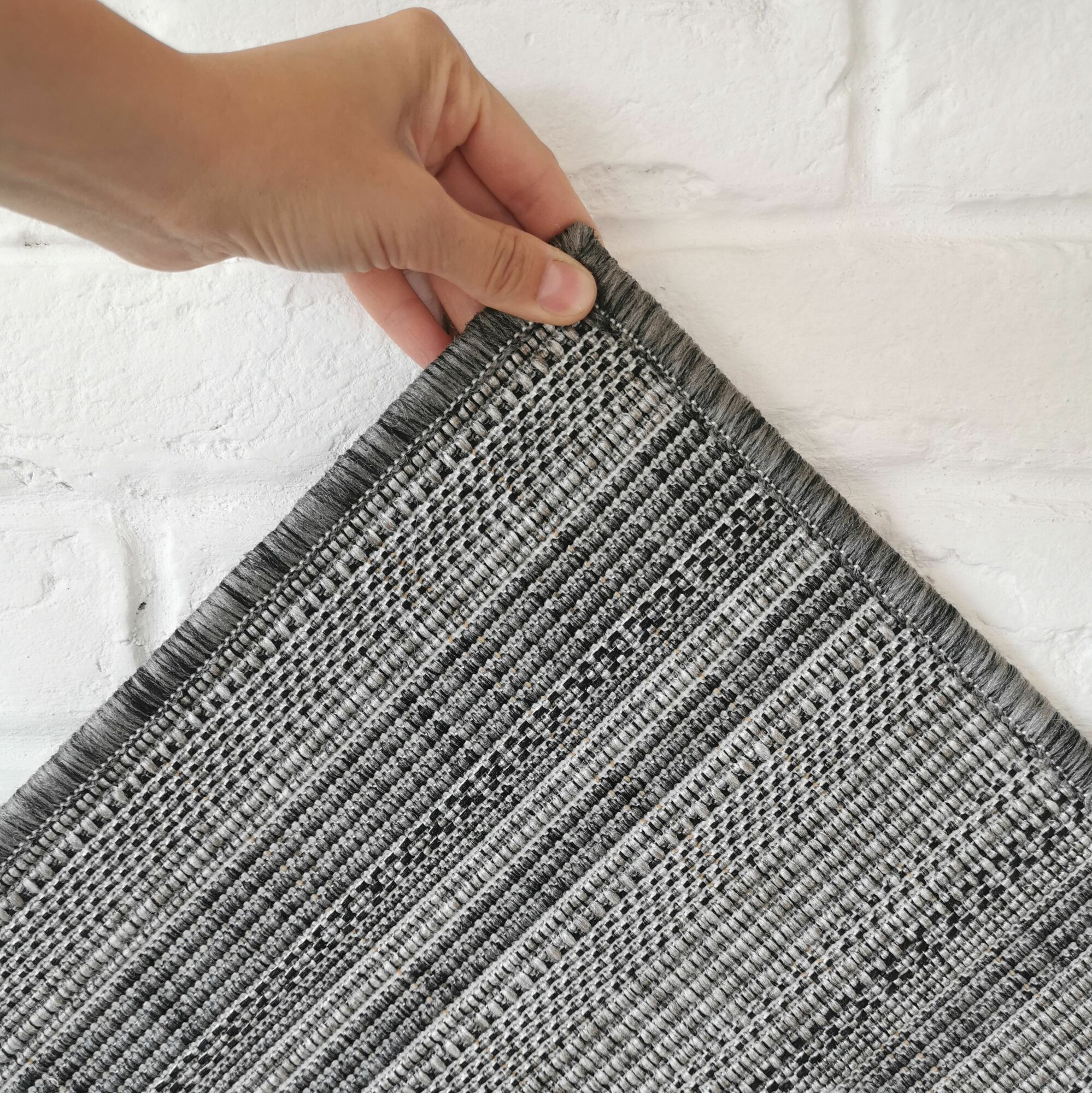 Витебские ковры Ковер безворсовый квадратный маленький в эко стиле / Безворсовый коврик - сидушка на стул / Коврик для шкафчика в раздевалку / без выбора цвета 35x35 см