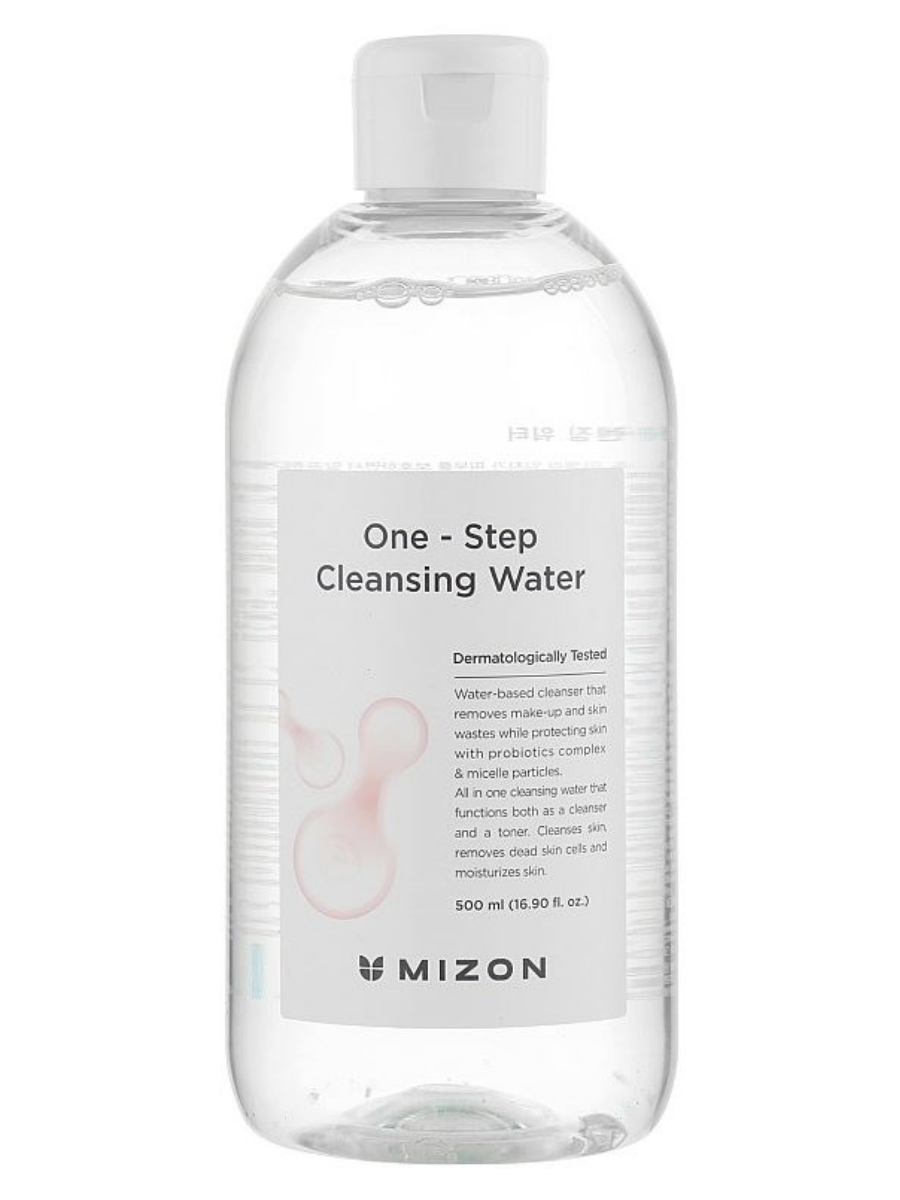 Вода Mizon Cleansing One-Step Cleansing Water, Мицеллярная вода с пробиотиками, 500 мл