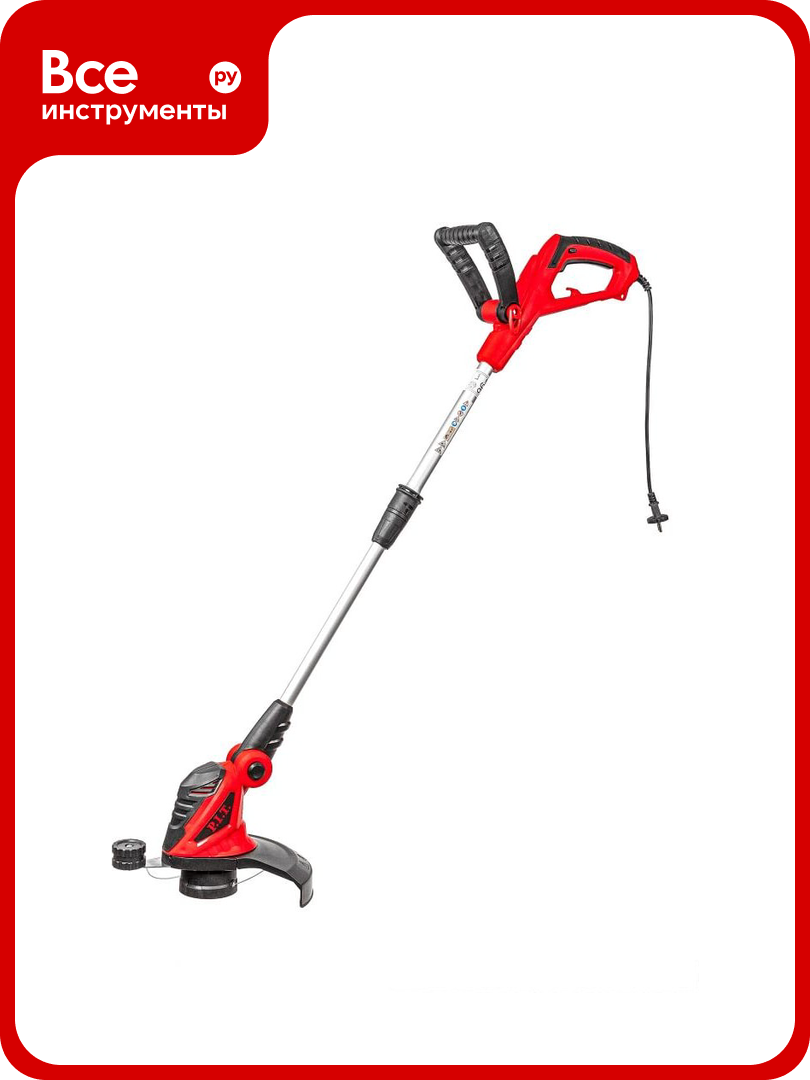 Электротриммер P.I.T. PTR1000-EL с электрическим двигателем, d-образной ручкой и полуавтоматической подачей лески