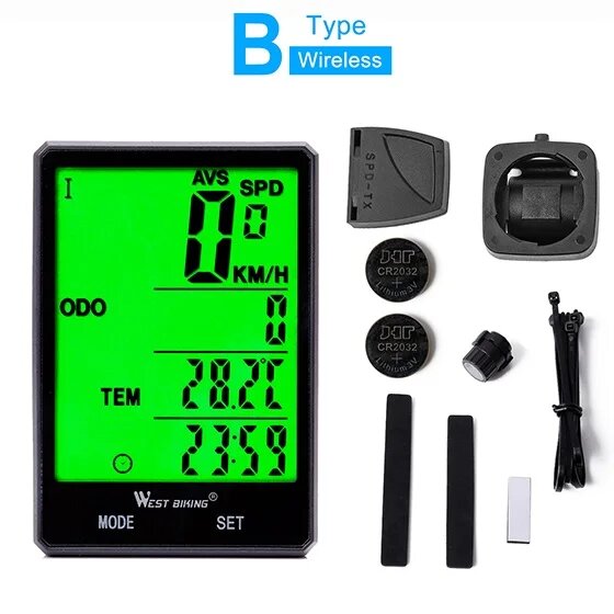 Велокомпьютер West Biking 2.8" B Type Wireless