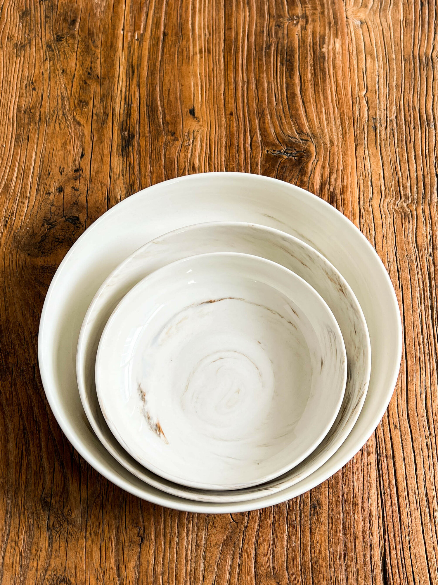 Глубокая тарелка из костяного фарфора Luzerne Marble Series 6 дюймов, безопасная для посудомоечной машины, одна штука