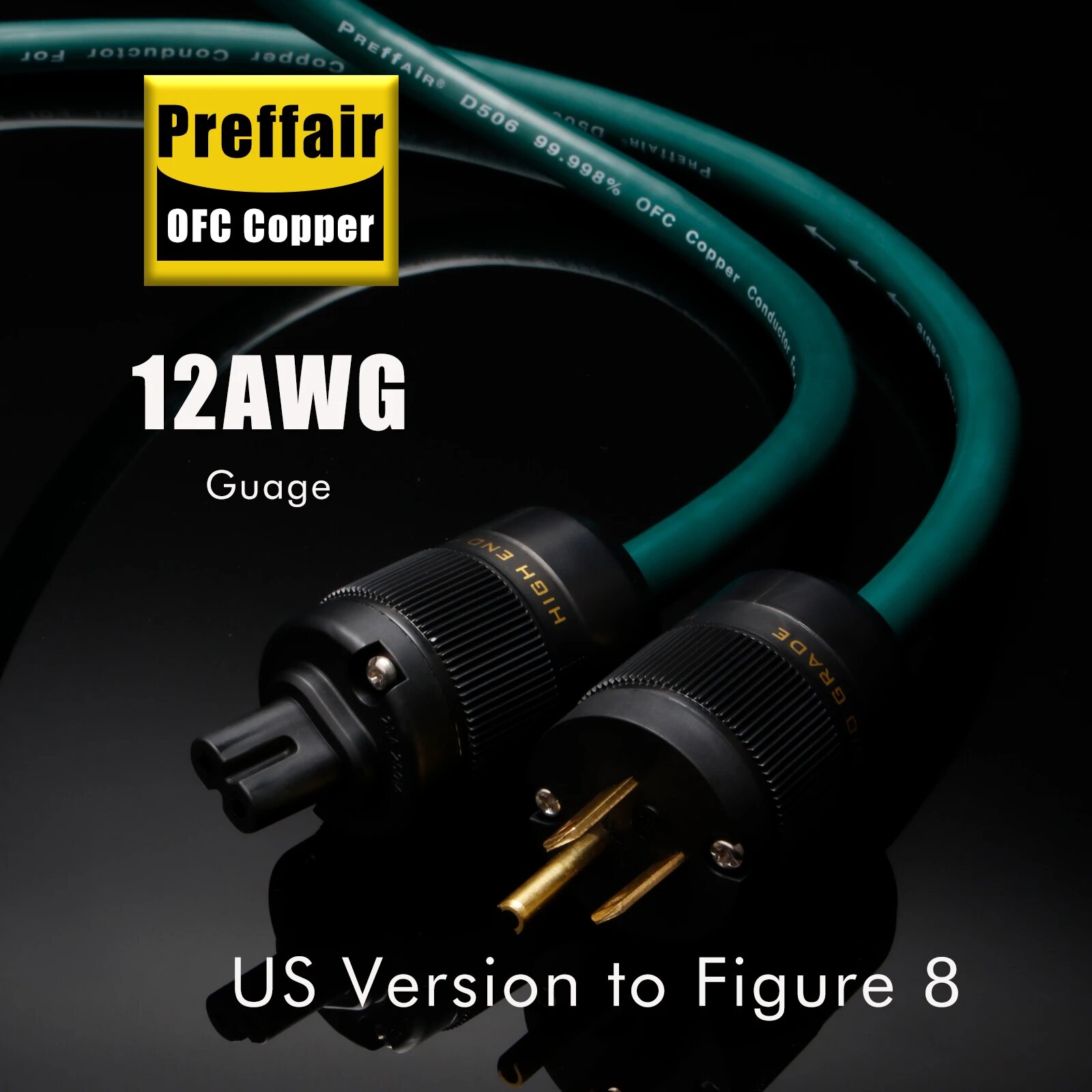 Кабель питания Preffair 12AWG US D506 1м
