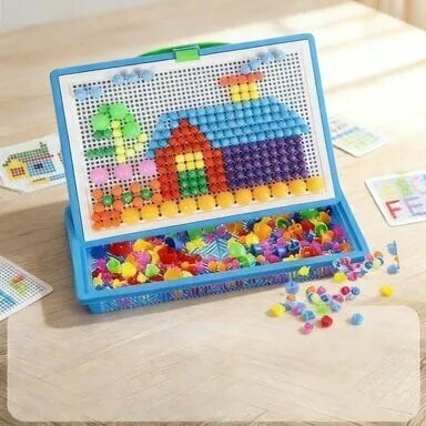 Развивающие игрушки от 3 -5 лет - Мозаика для детей (296 эл. в чемоданчике) - Развивающие игры для детей от 5 лет