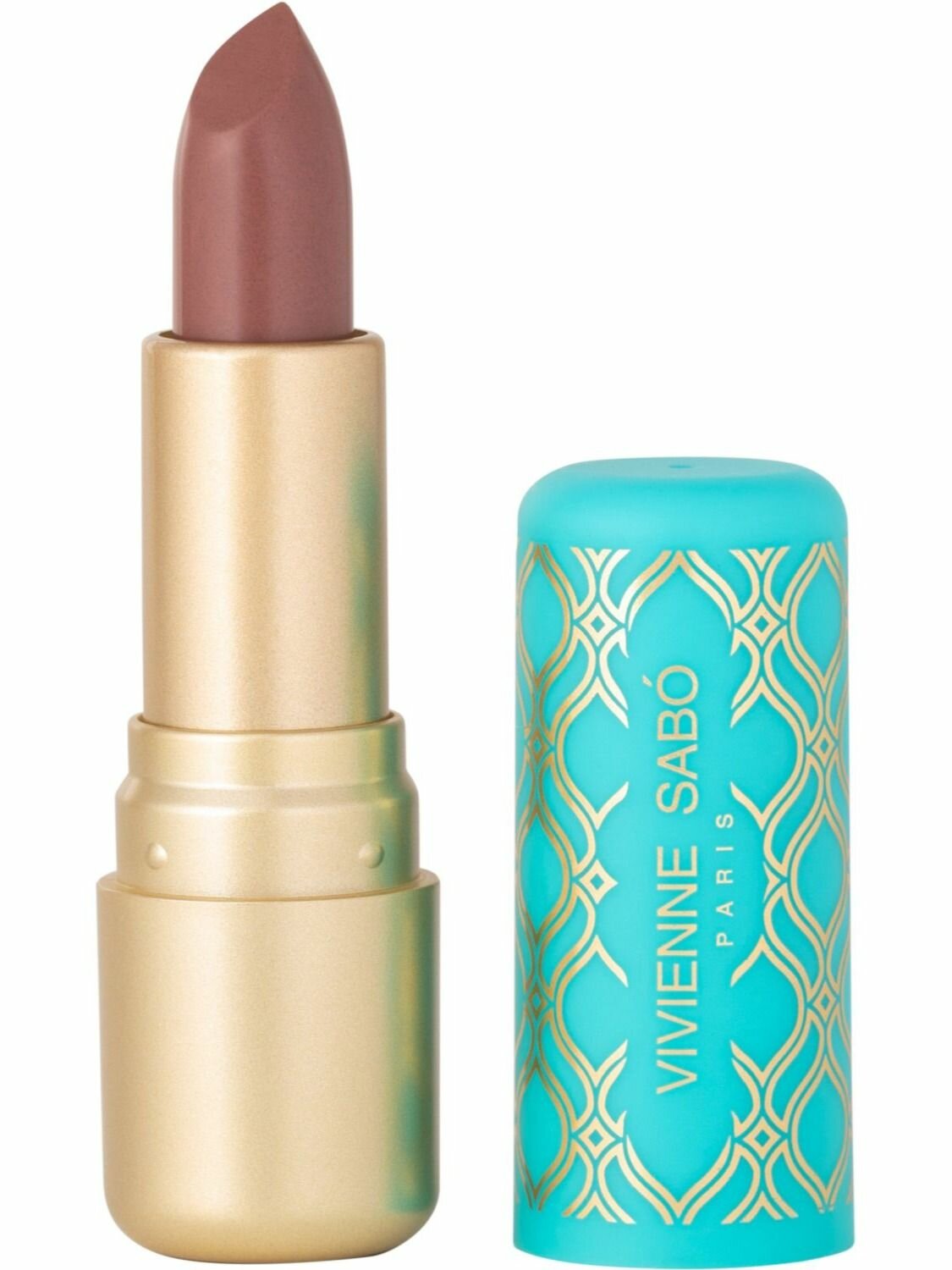 Vivienne Sabo Помада бальзам для губ Тон 08 Коричневый натуральный Balm Fantaisie питательный, полупрозрачный глянцевый, с ягодным ароматом, матовый футляр с изящными узорами 4 мл.