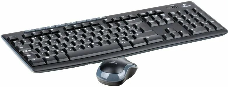 Комплект клавиатура + мышь Logitech Wireless Combo MK270, черный, английский/русский