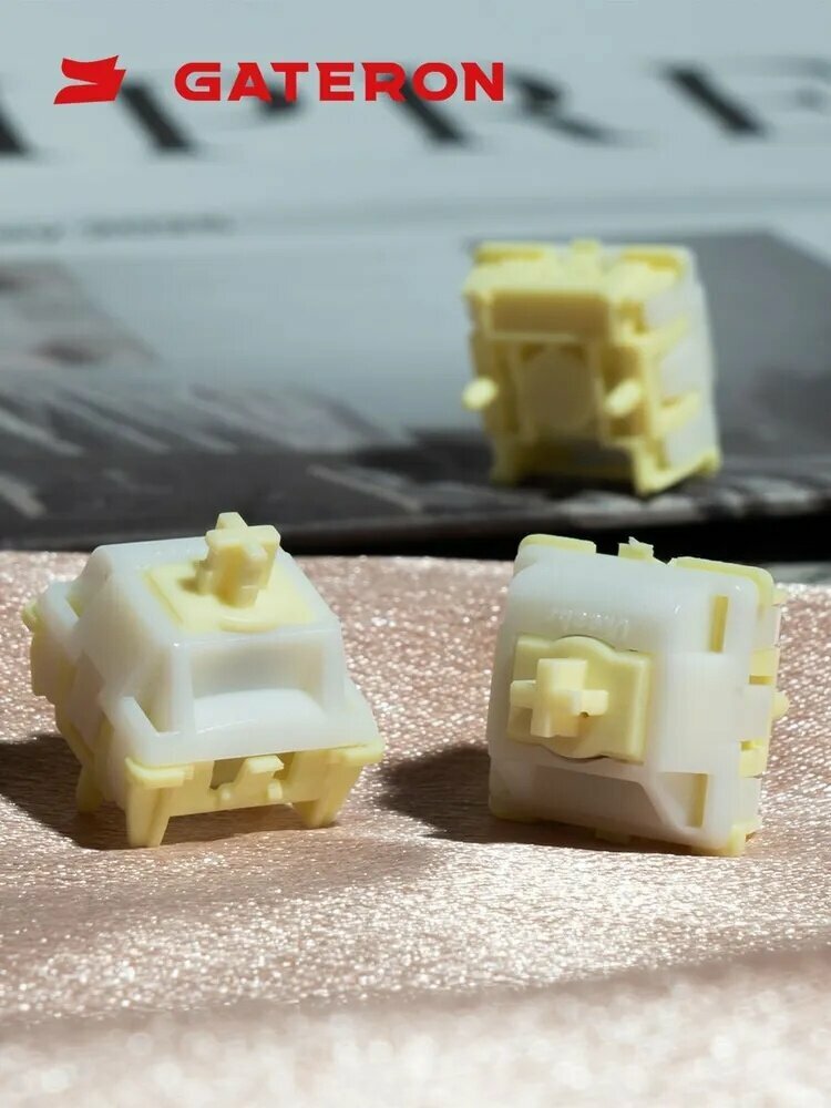 UKEEBS X GATERON Снежный желтый магнитный переключатель,90шт