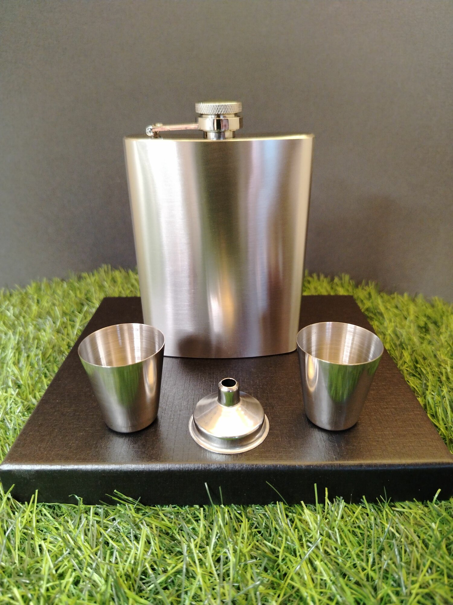 Набор HIP FLASK, фляга, рюмки, воронка, нержавеющая сталь, 200мл — фото 1
