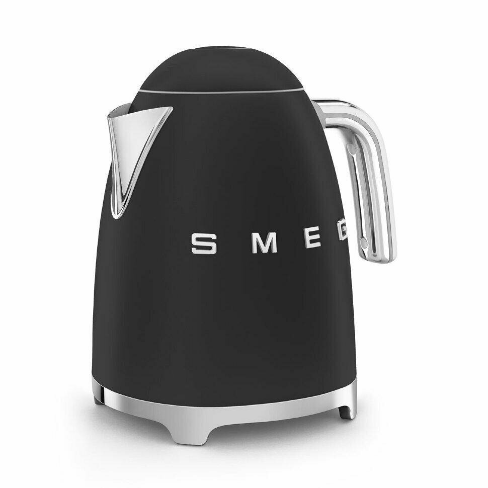 Чайник электрический Smeg KLF03BLMEU, 1,7 л, 2400 Вт, нержавеющая сталь, черный матовый