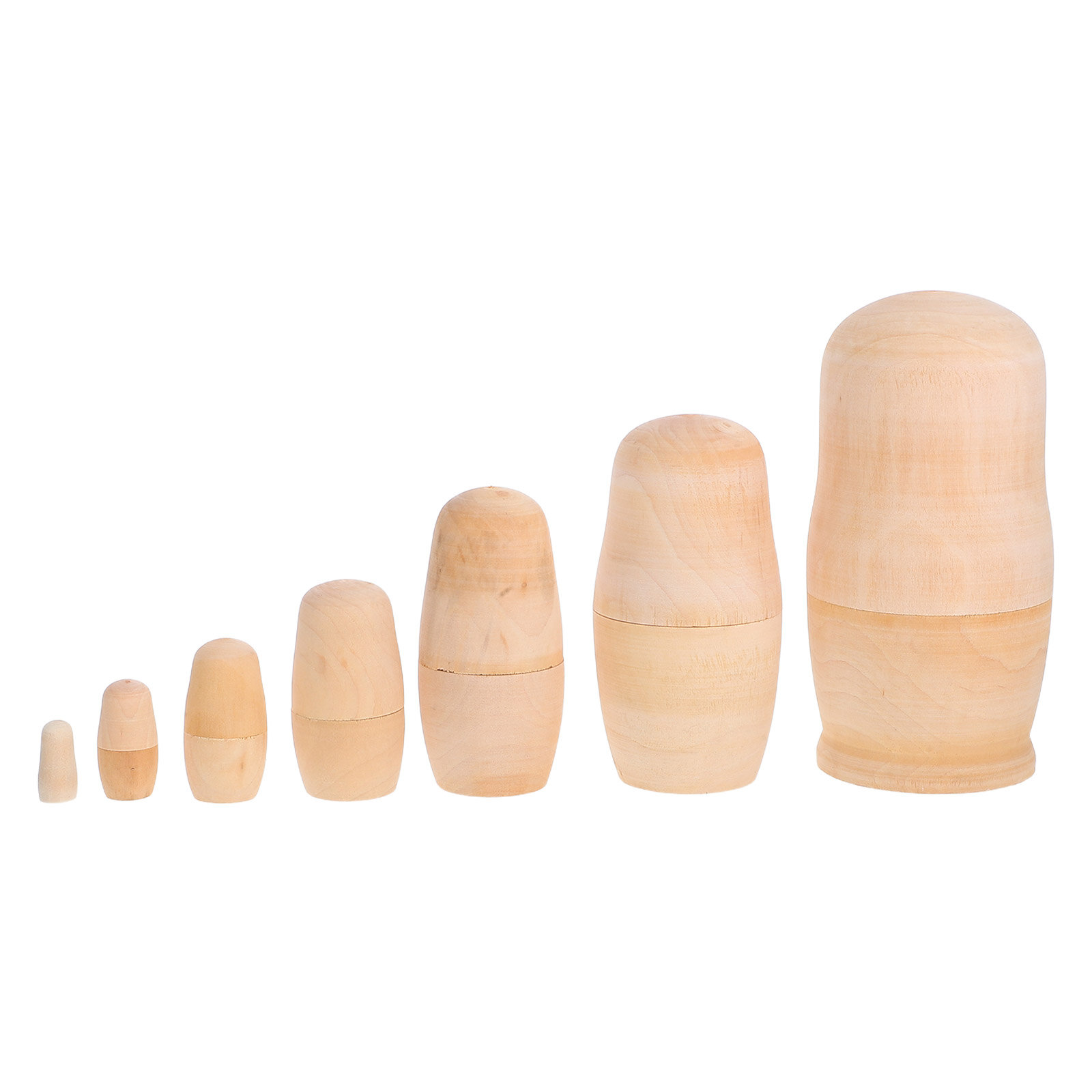 Матрёшка деревянная светлая для раскрашивания, набор для детского творчества