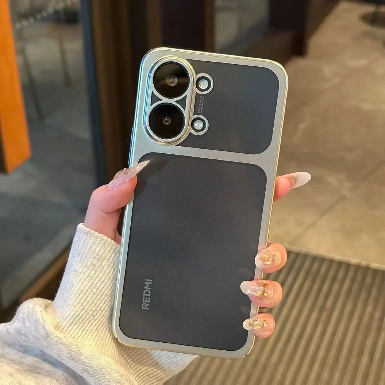 Серый чехол Poco X8 Pro silver, противоударный