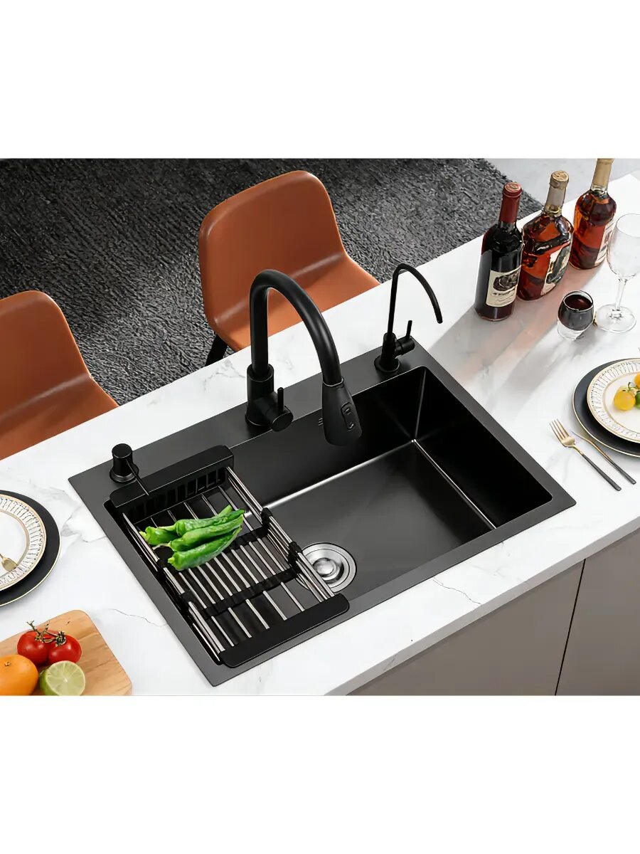 Мойка для кухни нержавейка, раковина накладная