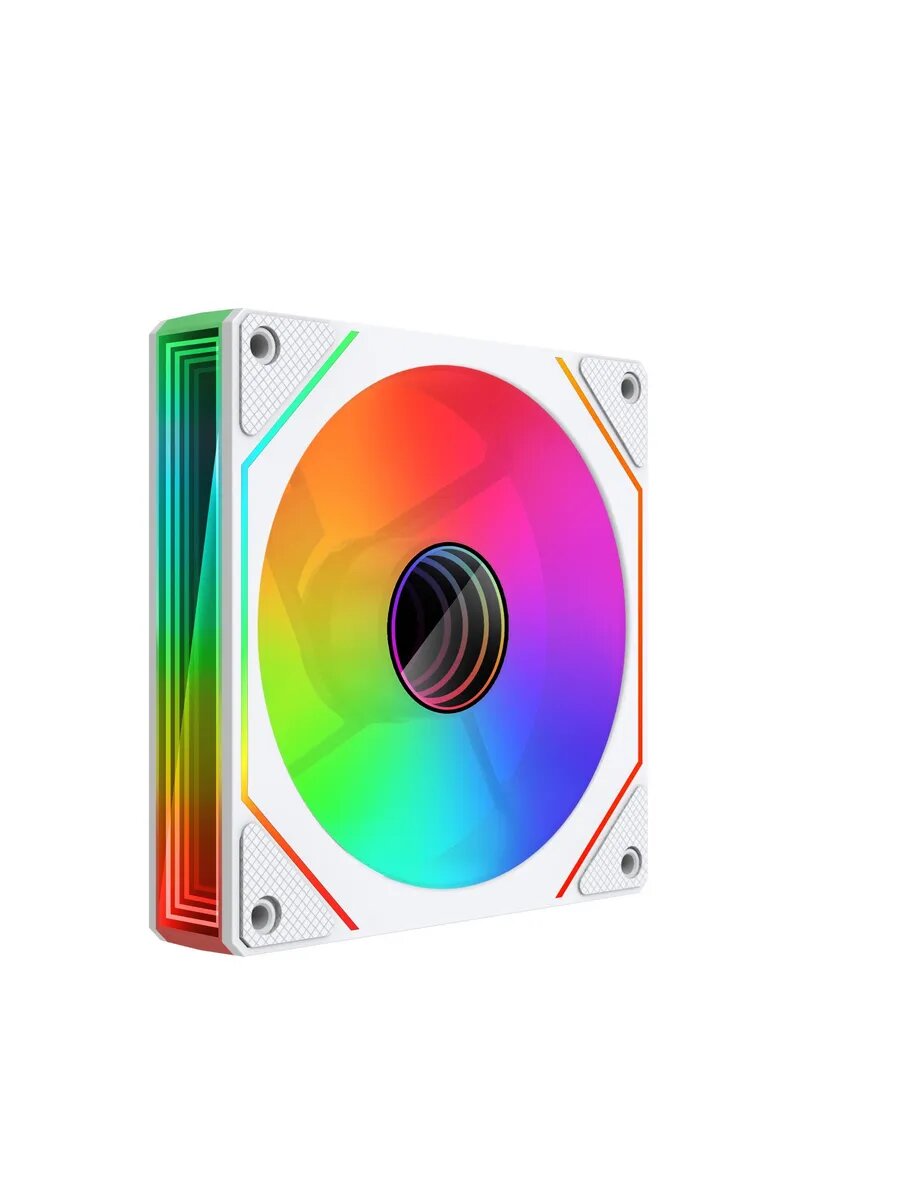 Белый 120 мм вентилятор для корпуса AUSEN prism7pro с aRGB подсветкой