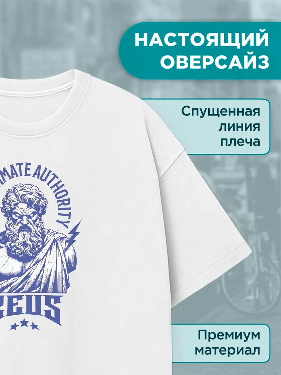 Футболка PRINTSHOT, 1 шт., размер XL, белый — фото 1