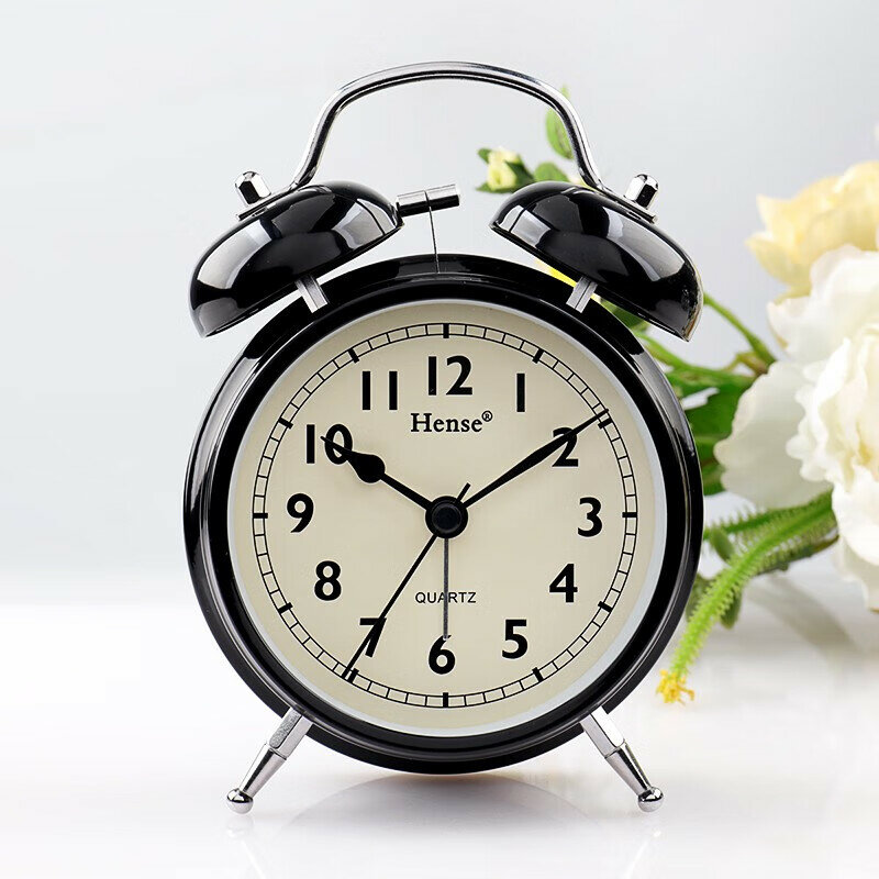 Hense простые механические будильники для школьников - громкий будильник для спальни и общежития, настольные часы HA70