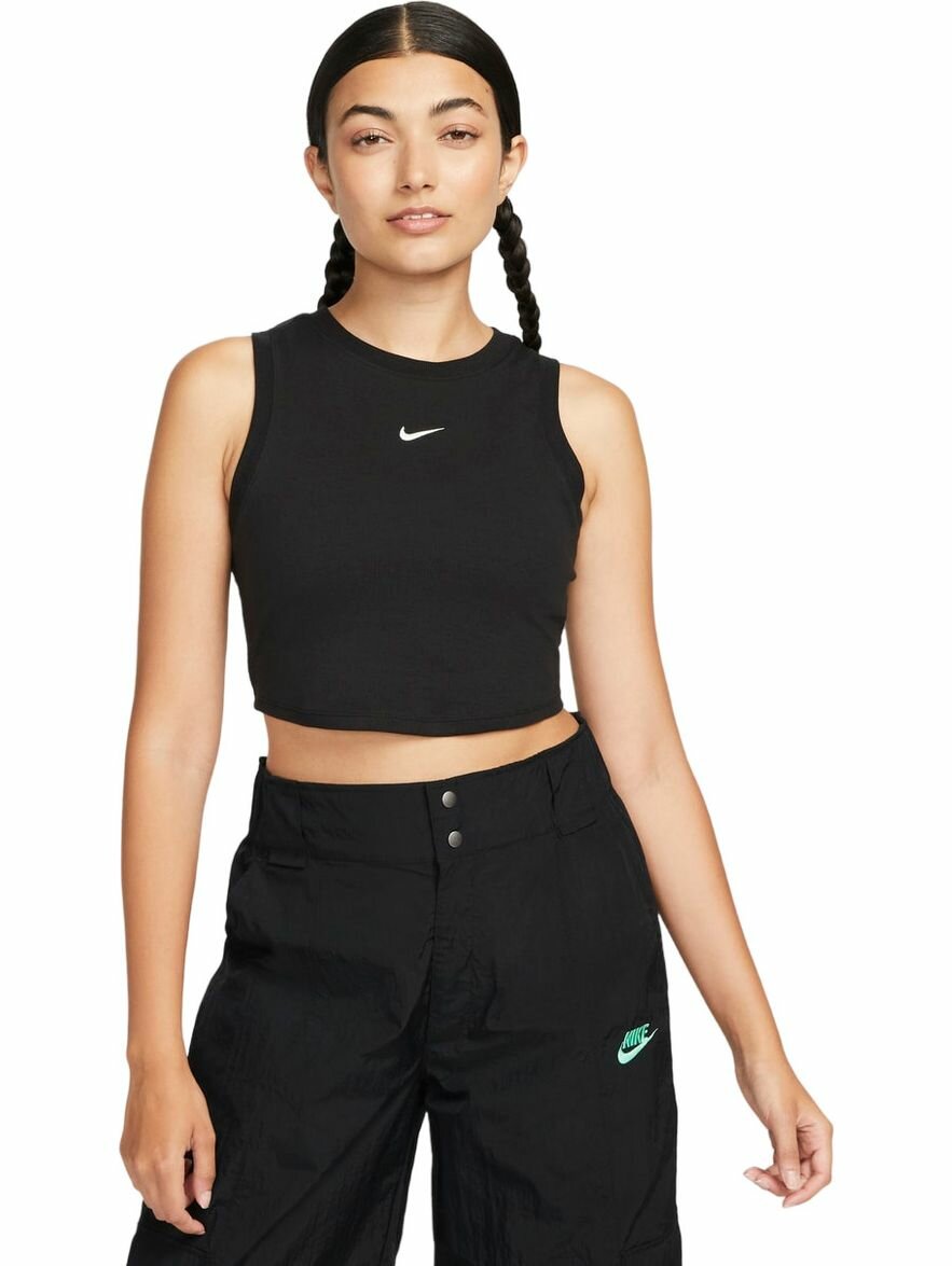 Майка спортивная NIKE Chill Knit Tight Cropped Mini-Rib Tank Top