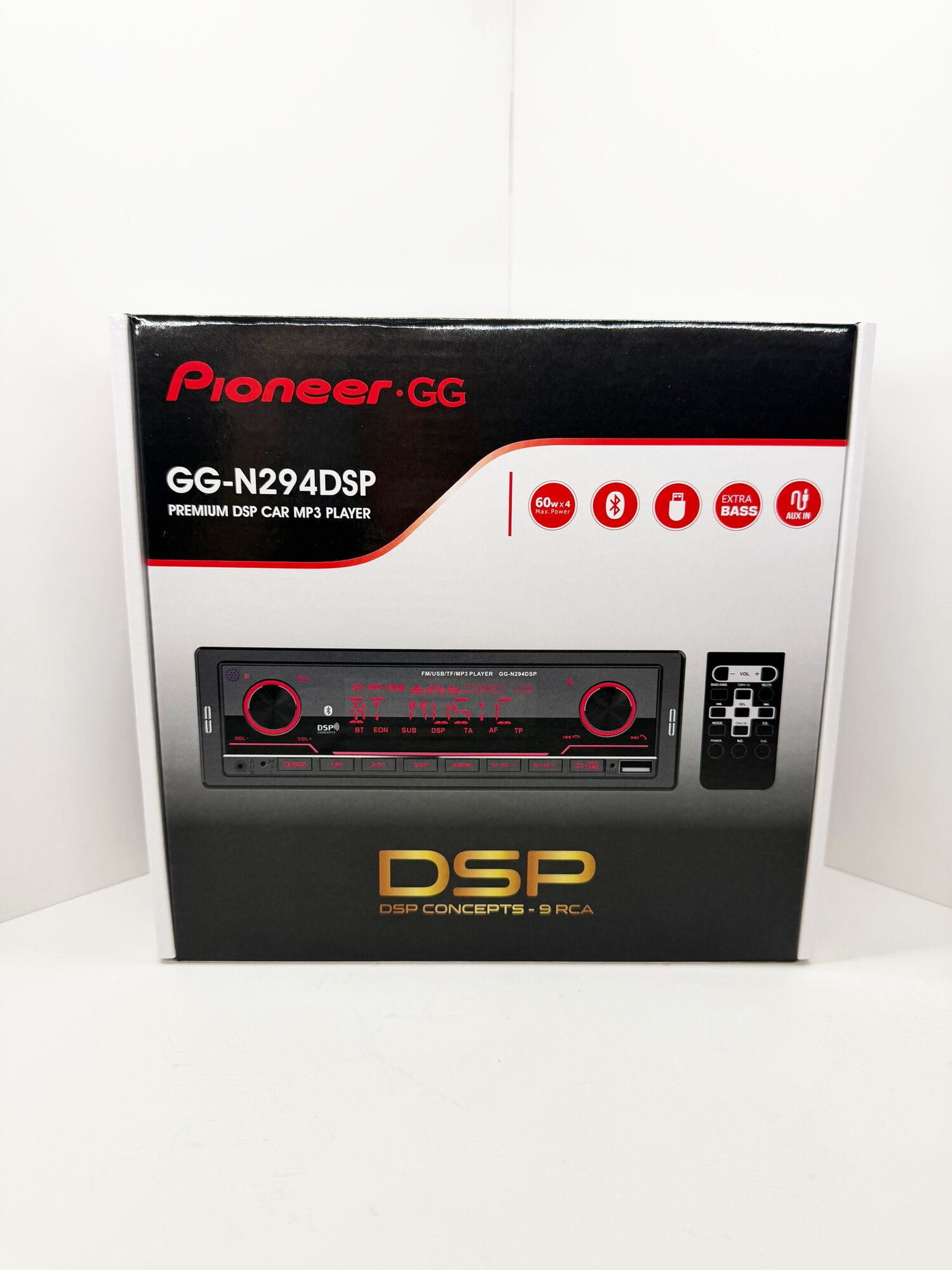 Процессорная автомагнитола 1 DIN с блютуз / DSP / 9 RCA / USB