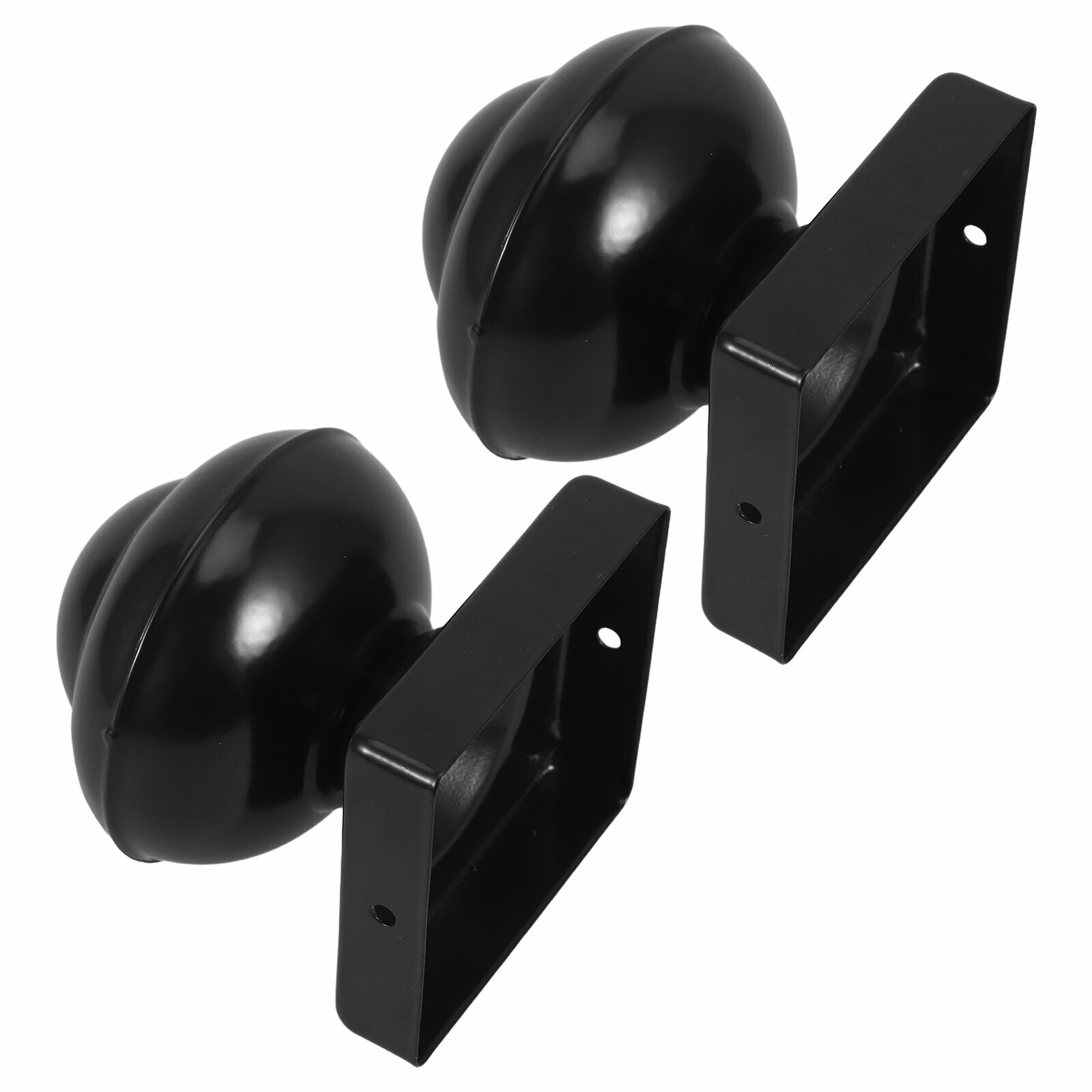 Набор из 2 чёрных железных декоративных крышек для столбов забора для сада