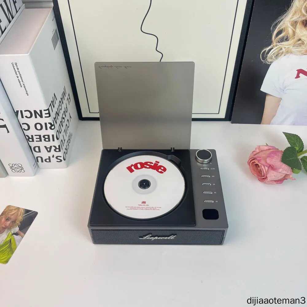 Ретро-CD-плеер BYH201, многофункциональный динамик Bluetooth, красный