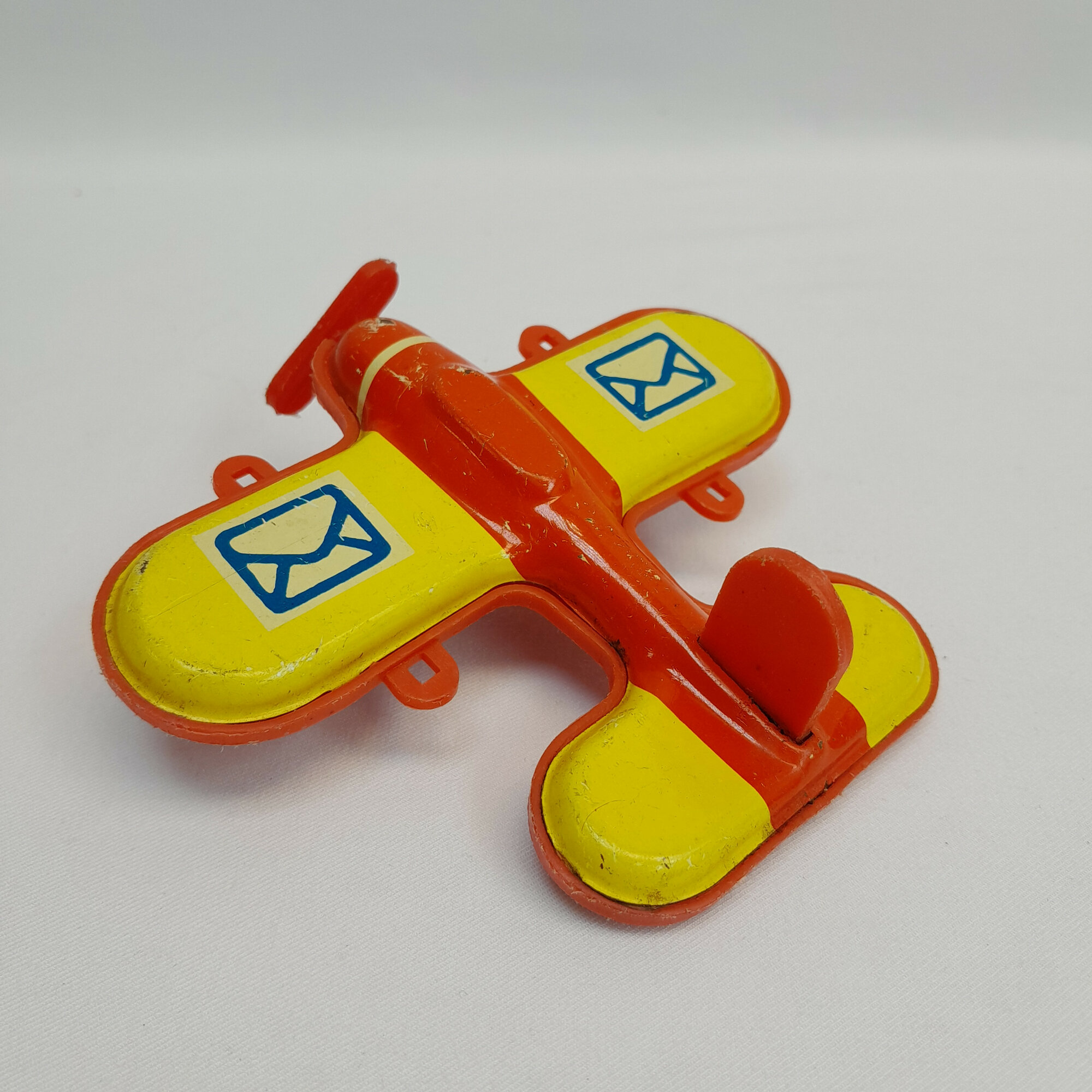 Винтажная фигурка почтовый самолет 11х11 см металл пластик СССР