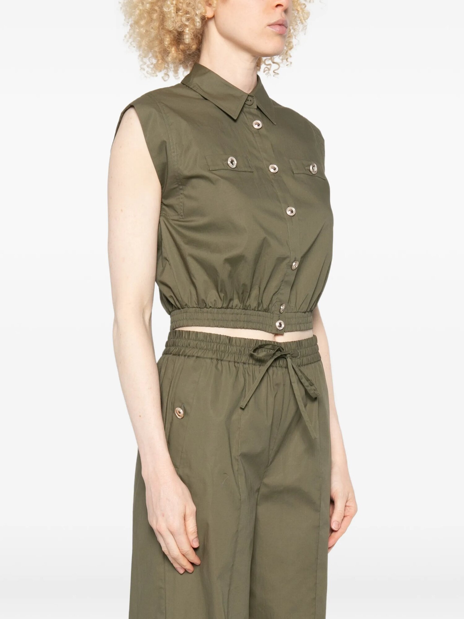 Рубашка Twinset Milano Button-fastening shirt, размер 40, green — фото 1