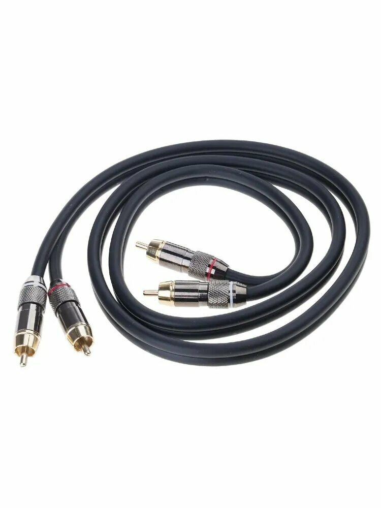 RCA аудиокабель 1m - черный