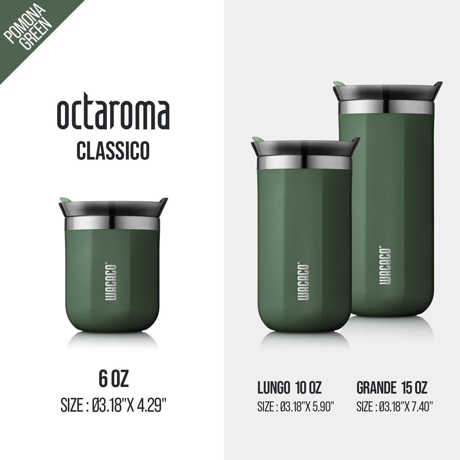 WACACO Octaroma 6oz Термокружка Pomona Green