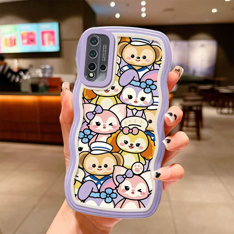 Силиконовый чехол для Huawei nova 5 Pro с рисунком кроликов на фиолетовом цвете