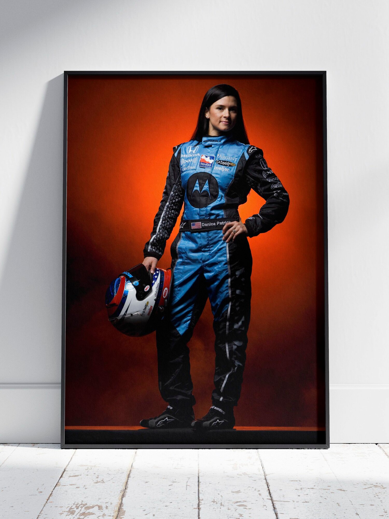 Плакат на стену для интерьера Звёзды Автоспорта - Stars of Motorsport (Даника Патрик - Danica Patrick 2) - Постер по гонщику формата A3 (30x42 см)