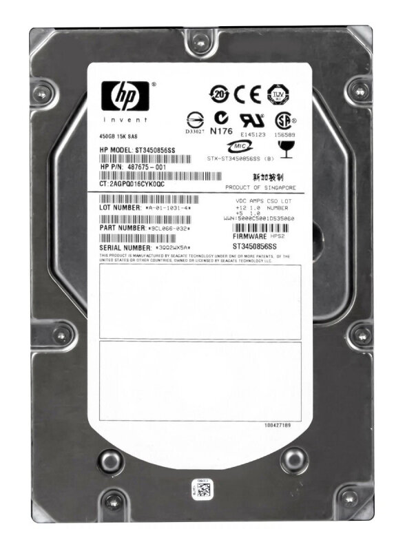 Жесткий диск HP 450Gb 15000 SAS 3.5" HDD 487675-001